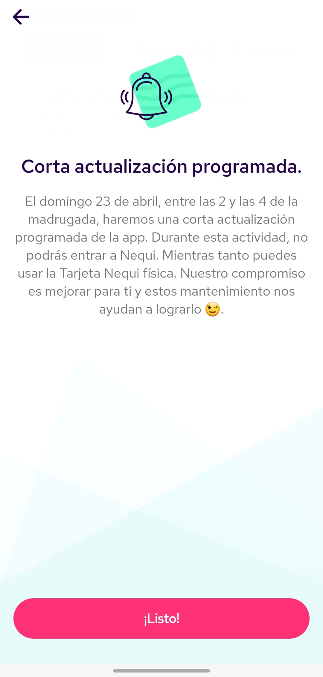 Nequi suspenderá el servicio de su app el 23 de abril | Cambio Colombia